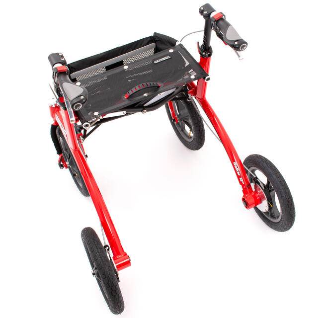 Rollator Walker 12er Size S Red w. black/black/grey | Trionic Australia